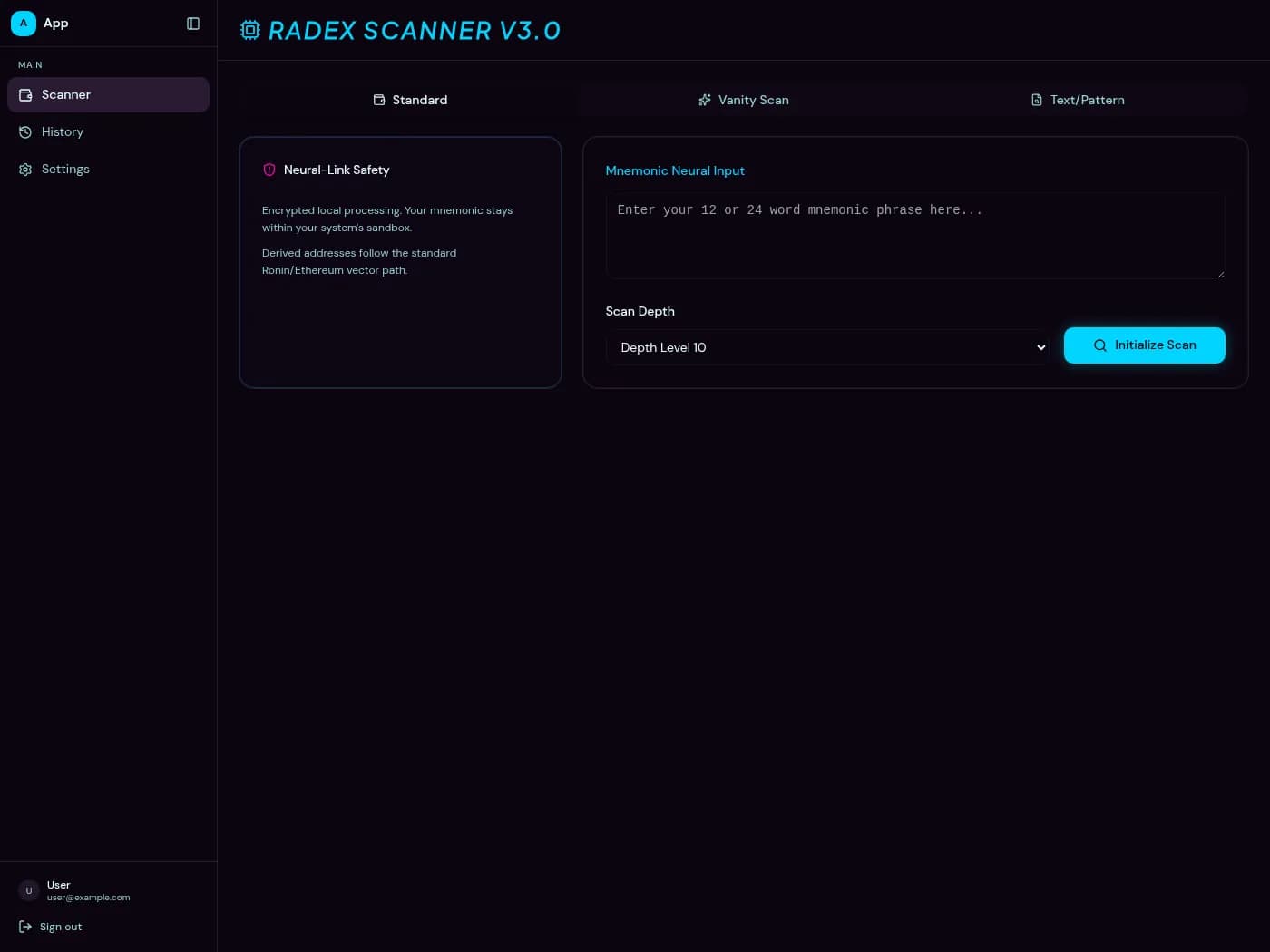 Mnemonic Wallet Scanner