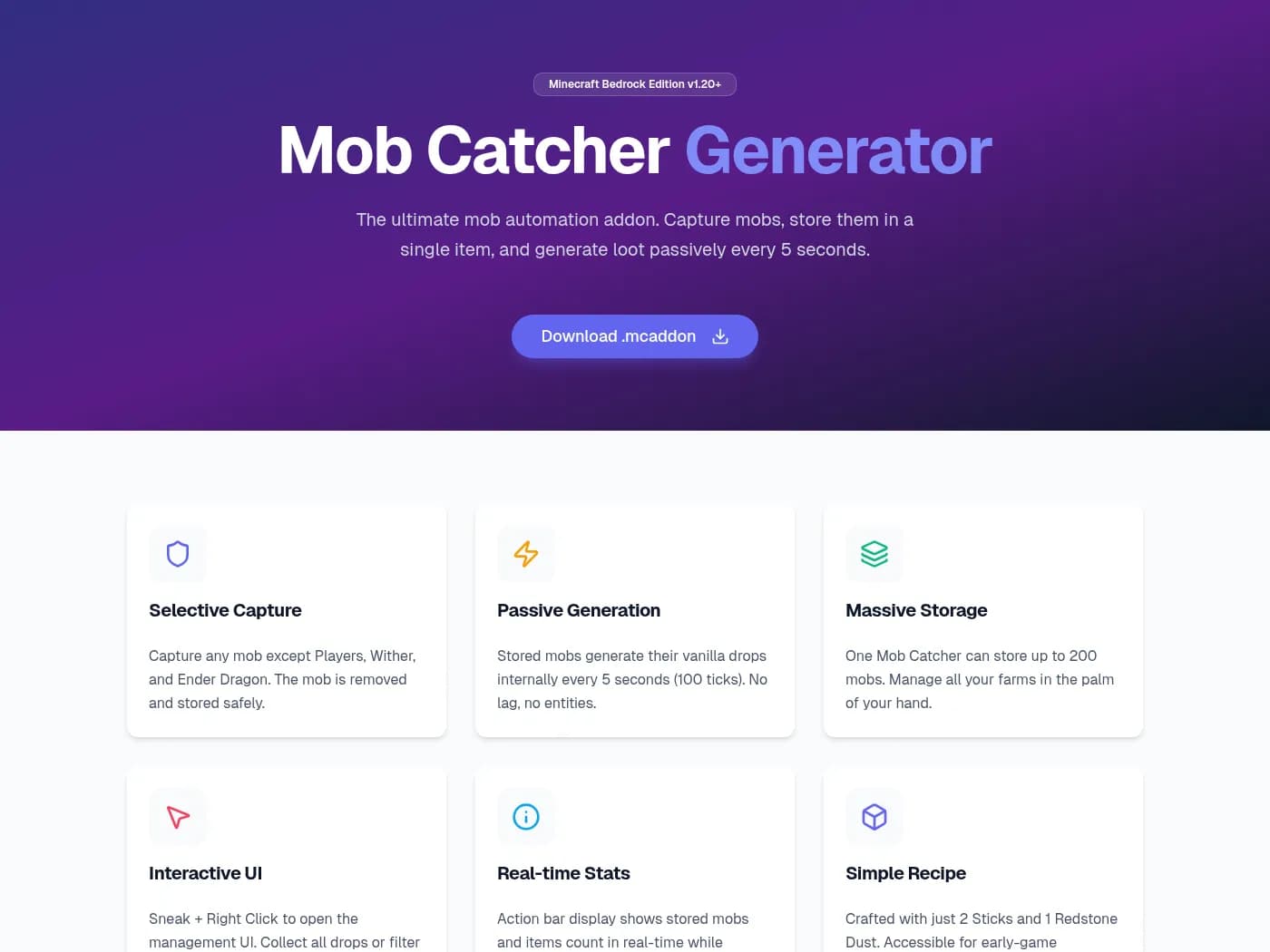 Mob Catcher Generator