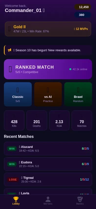 MOBA 5v5 Arena
