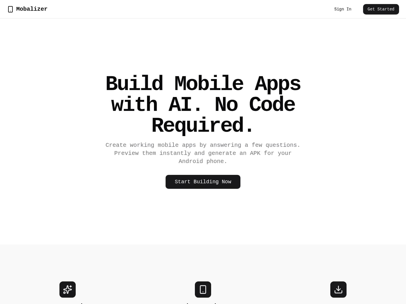 Mobalizer AI App Builder
