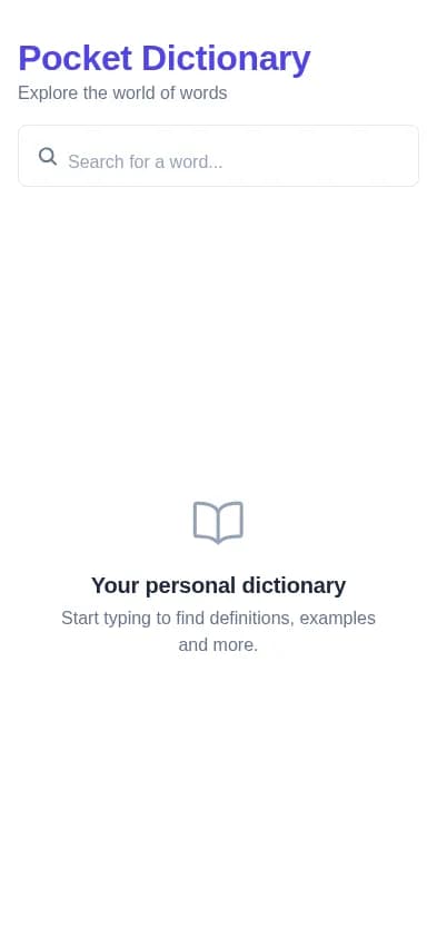 Pocket Dictionary Pro