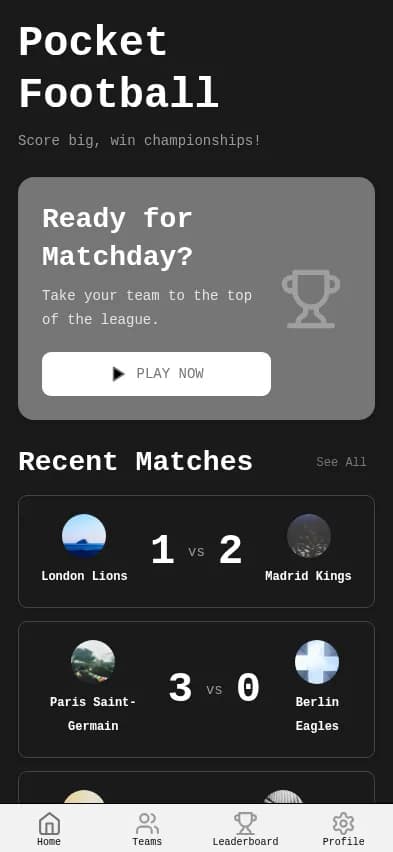 Pocket Football Game