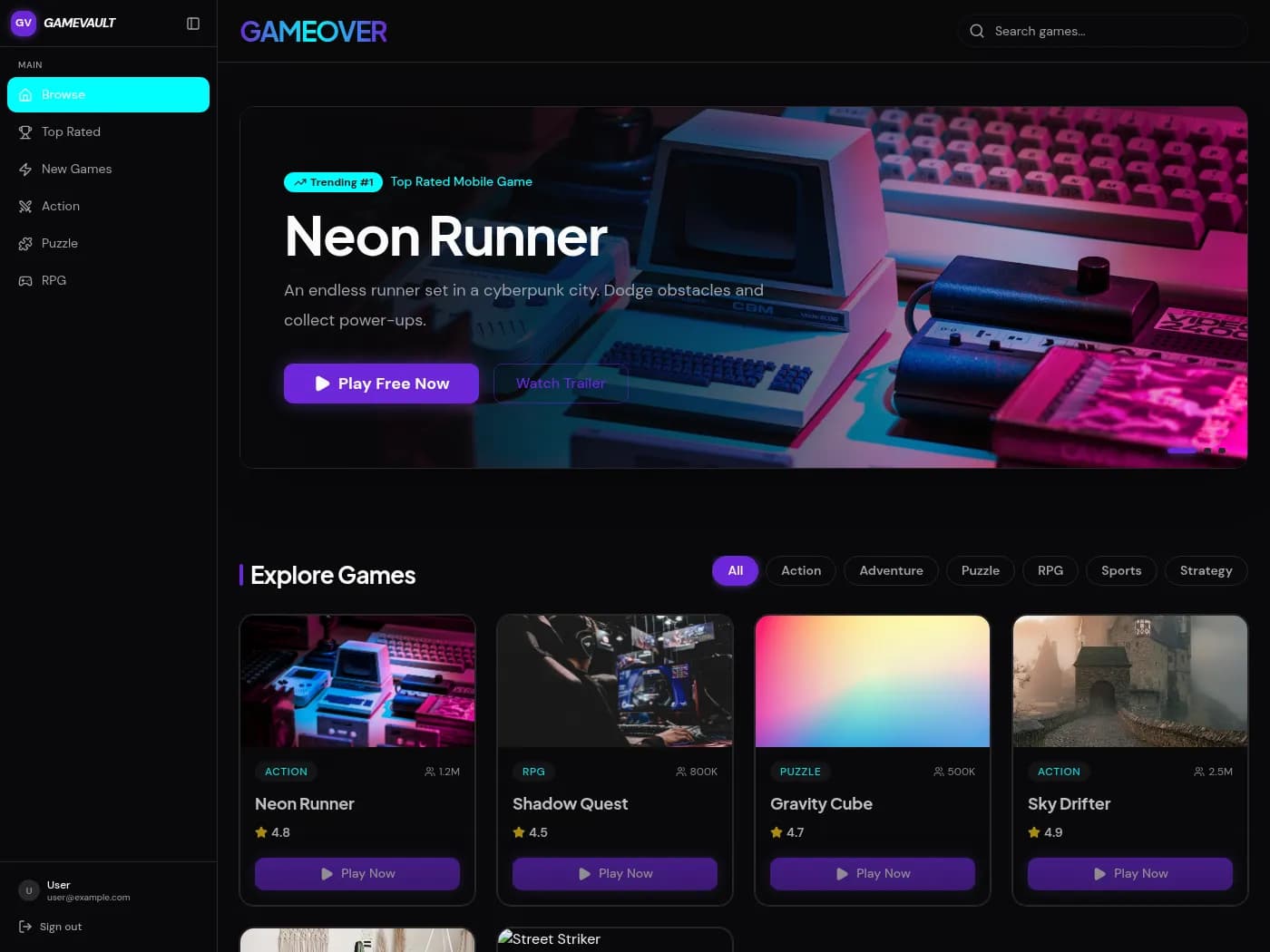 Mobile Game Portal