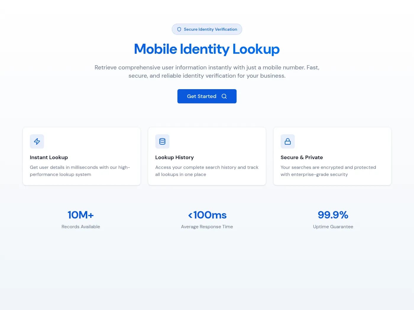 Mobile Identity Lookup