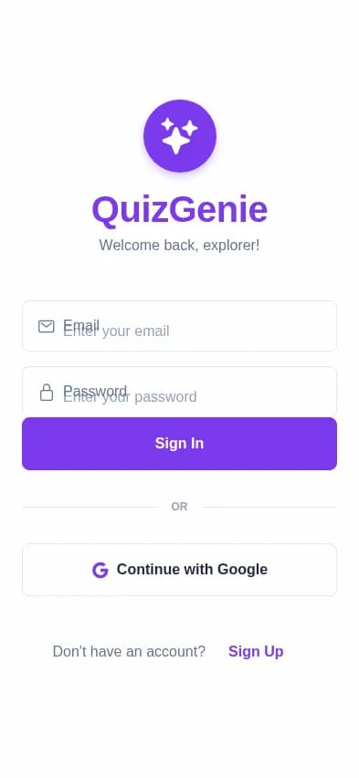 QuizGenie Mobile App