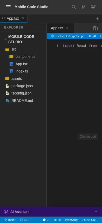 Mobile Code Studio AI