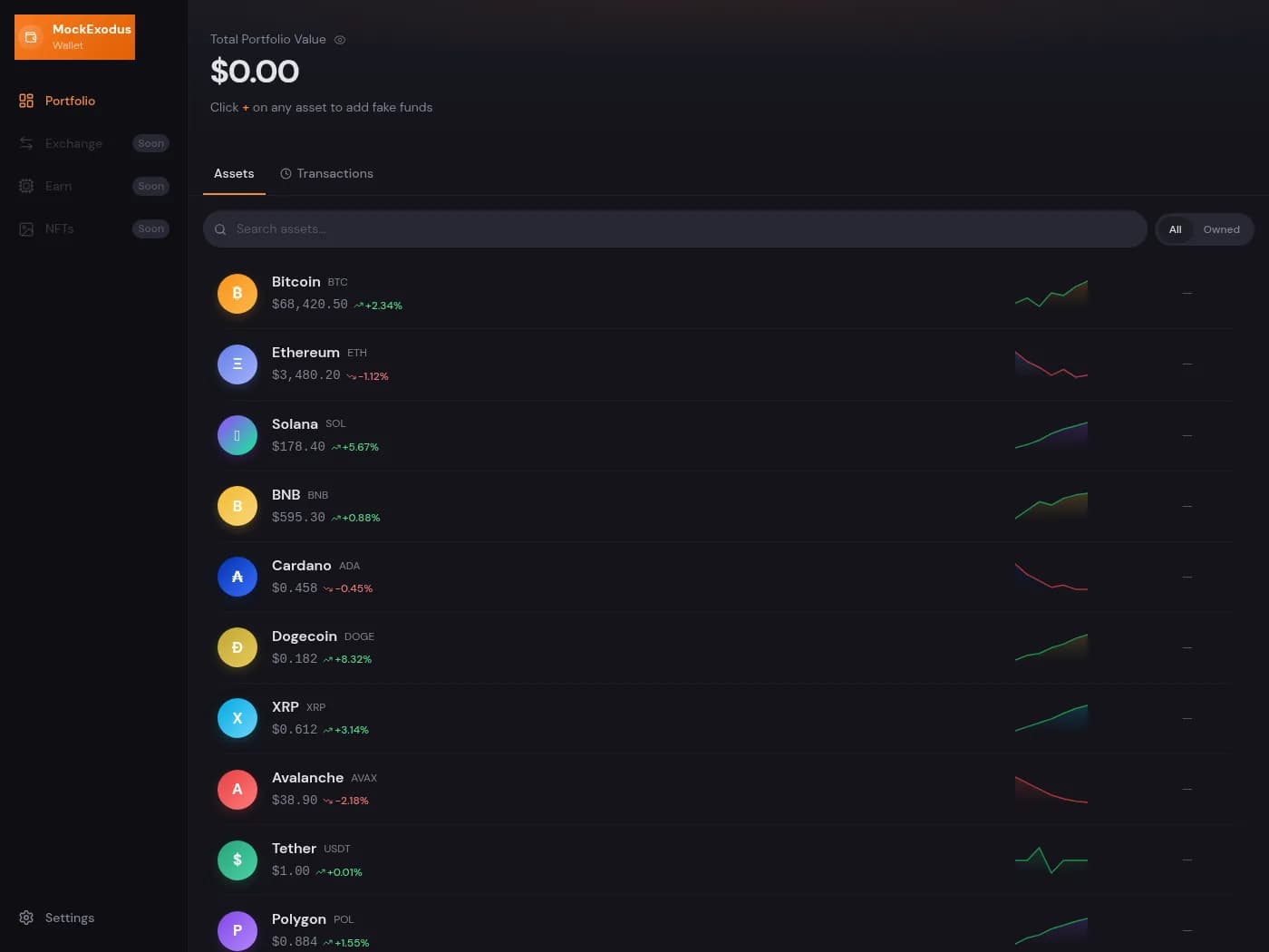 MockExodus Wallet