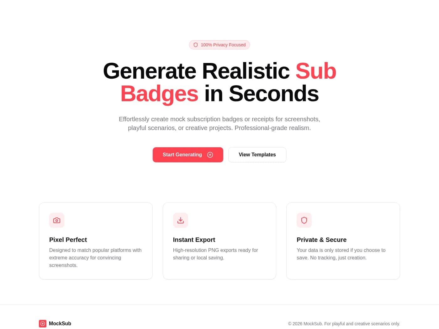 Mock Subscription Badge