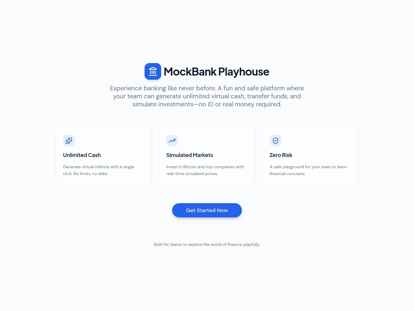 MockBank Playhouse