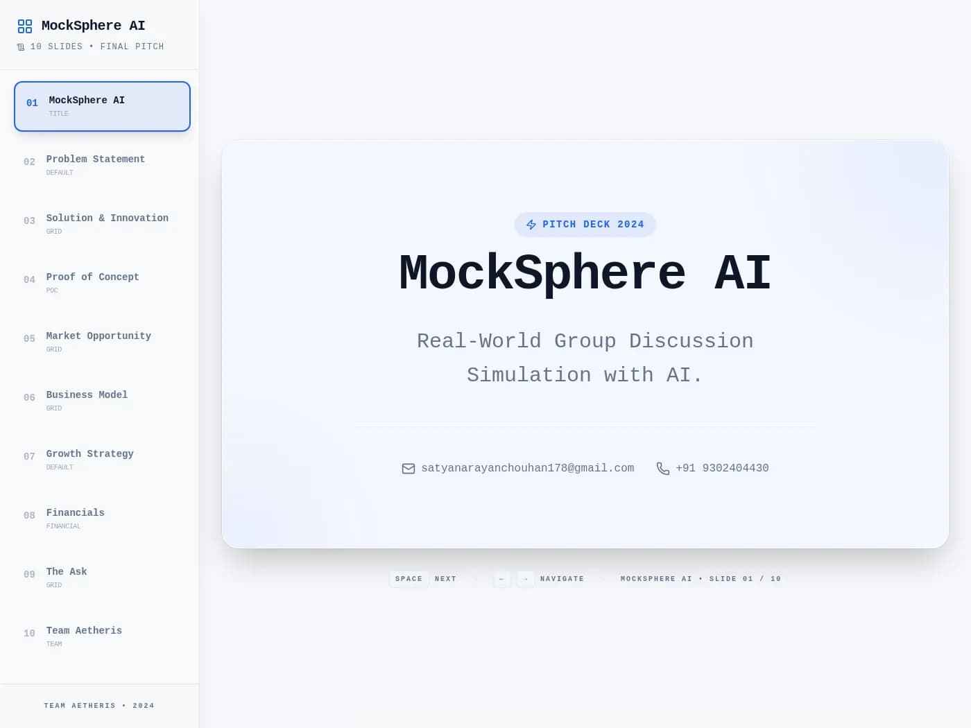MockSphere AI Pitch Deck
