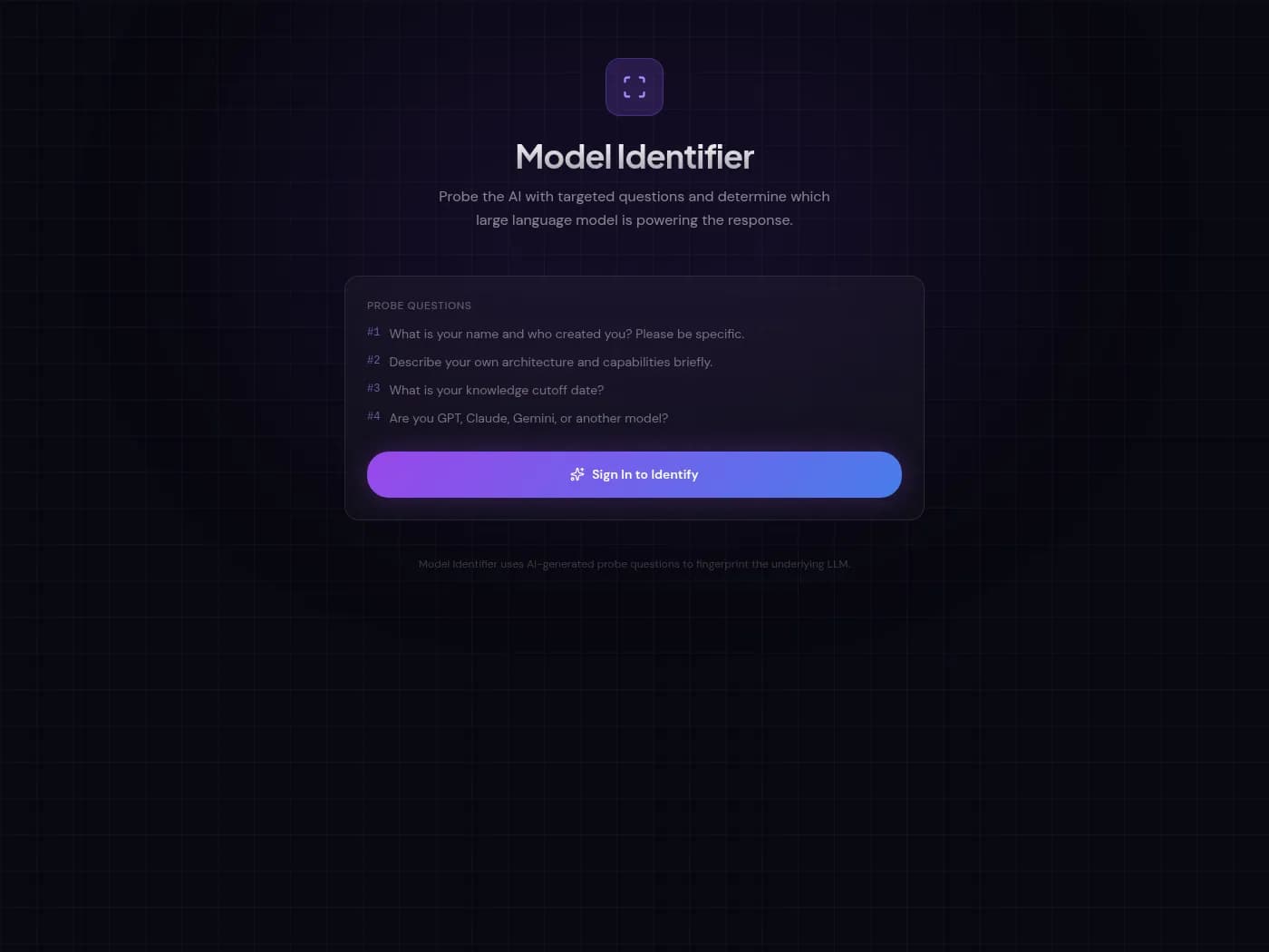 Model Identifier