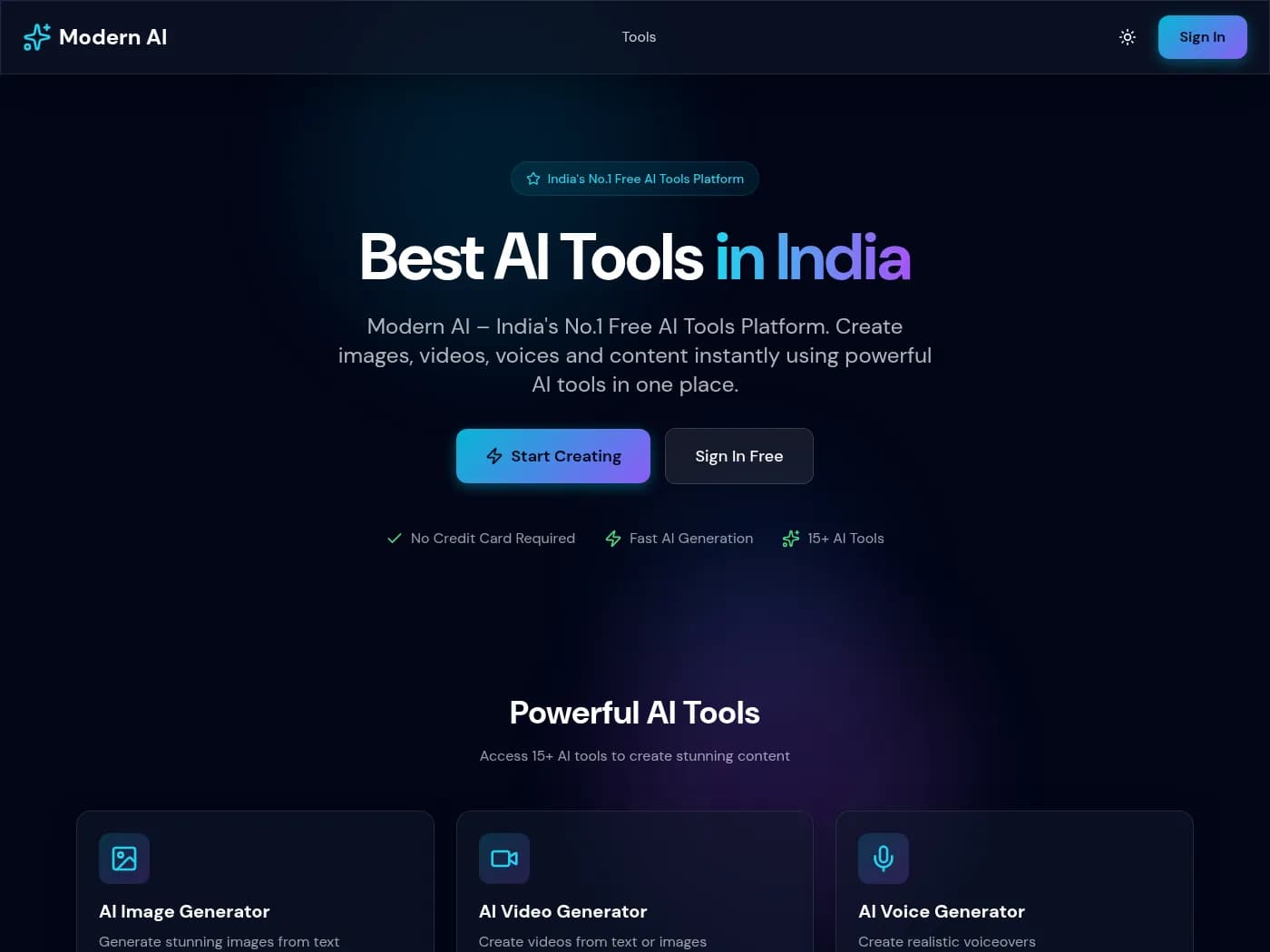 Modern AI Tools Hub