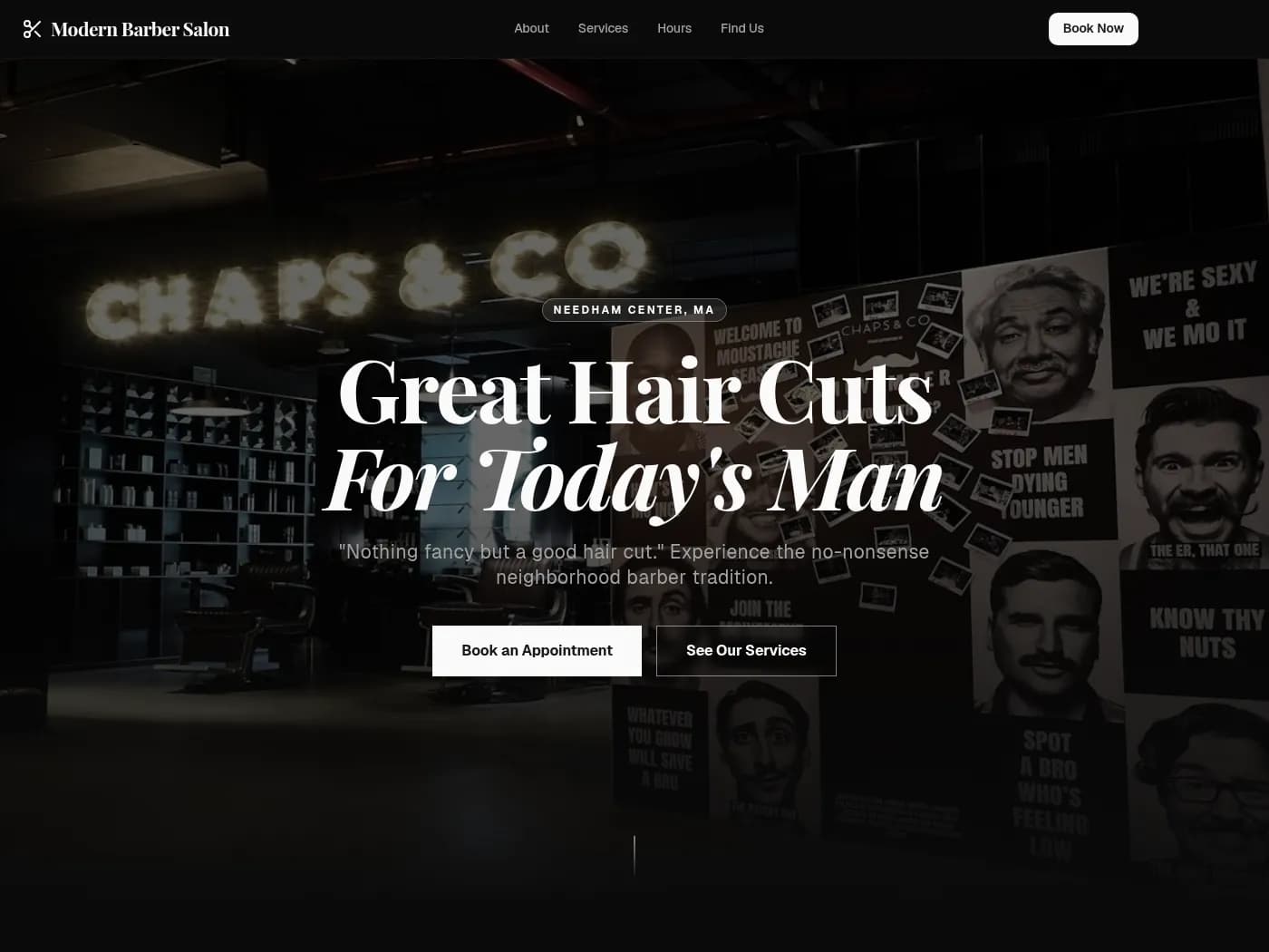 Modern Barber Salon Site