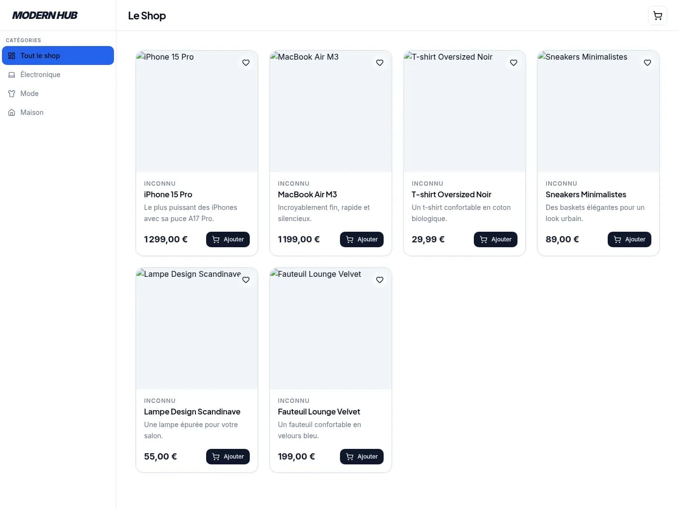 Modern E-Commerce Hub