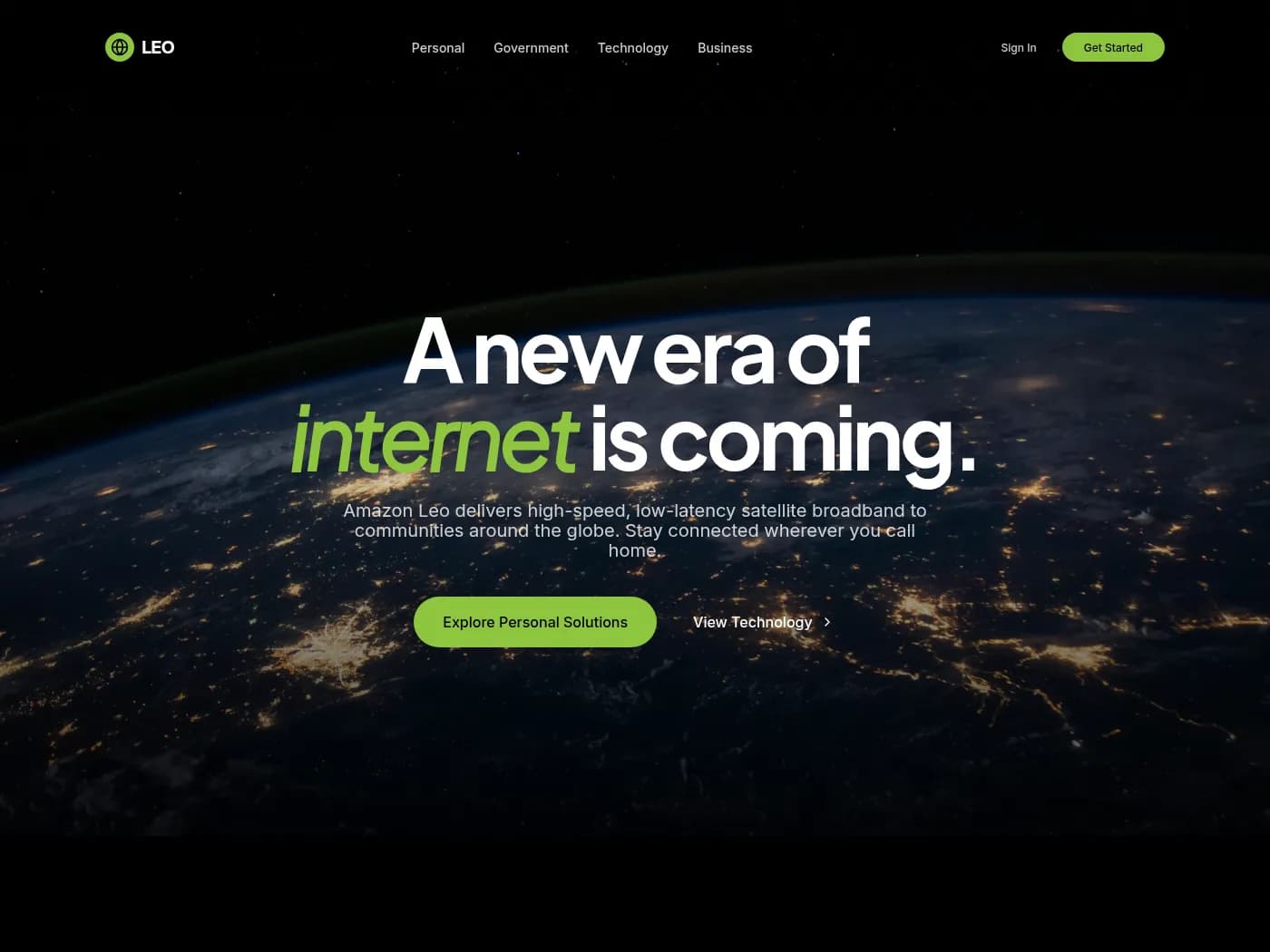 Modern Green Landing Page