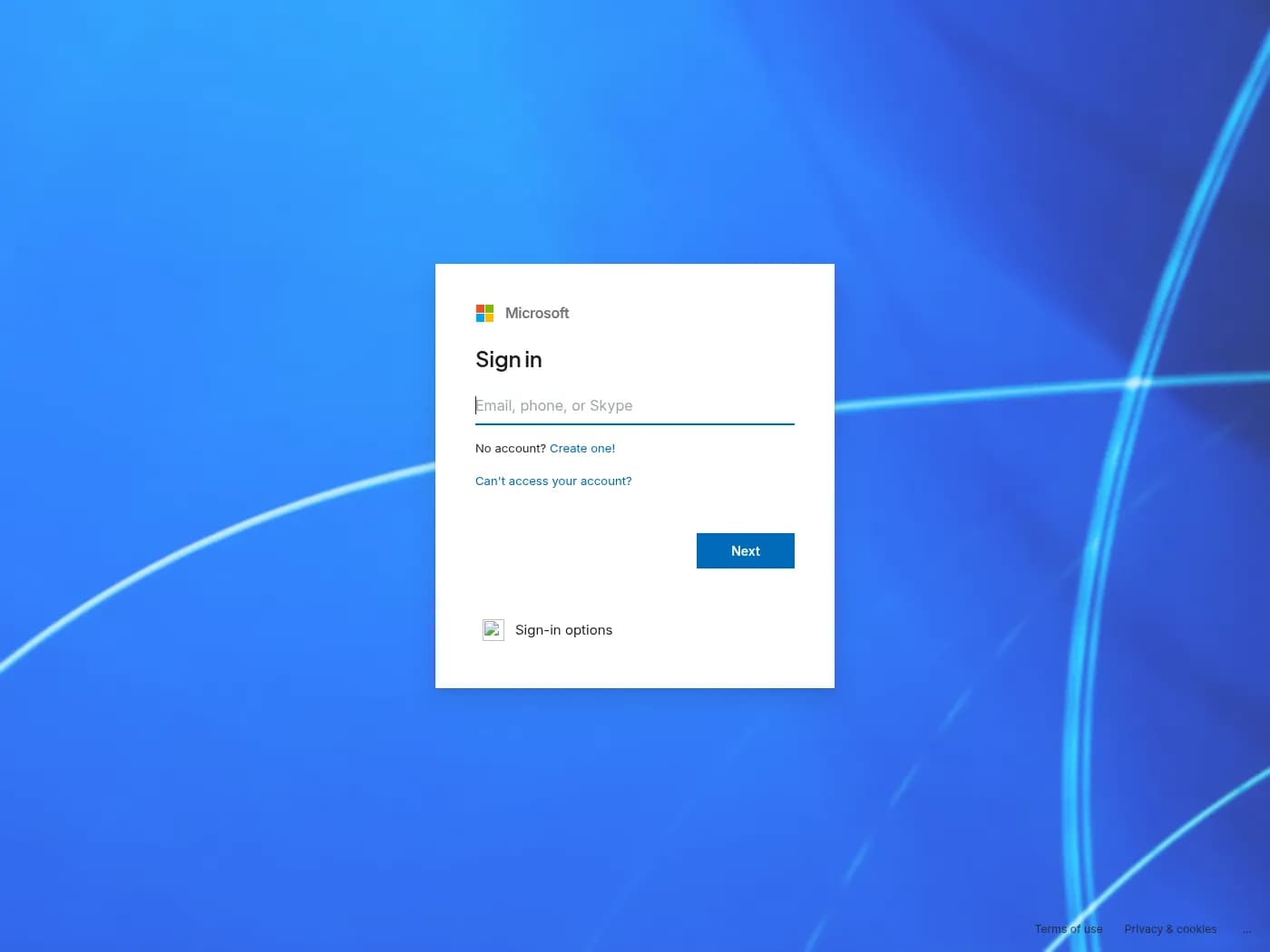 Modern Microsoft Login