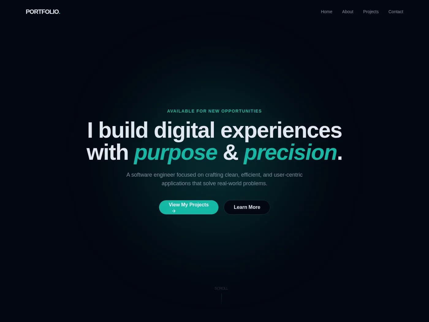 Minimalist Portfolio Site