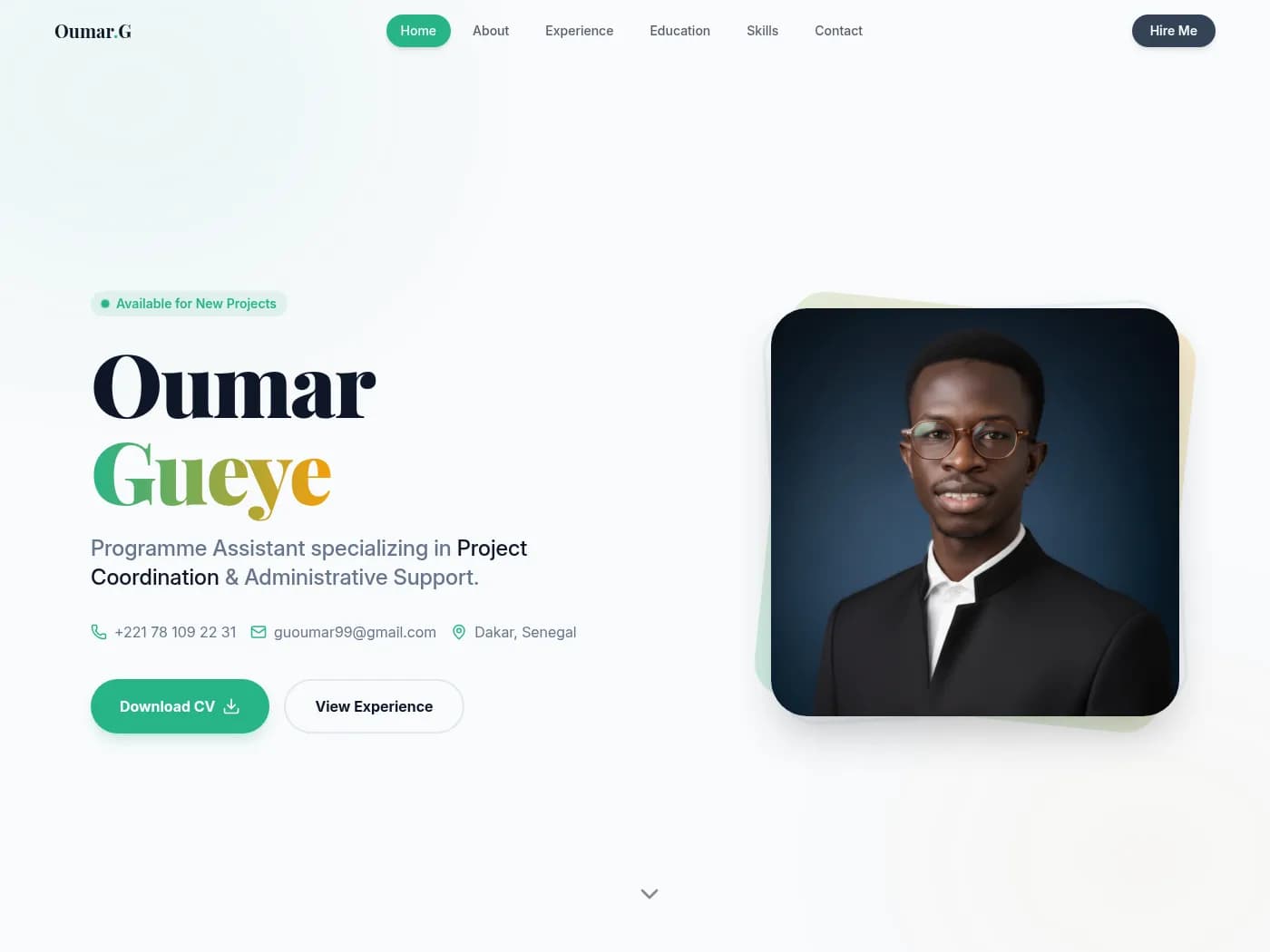 Oumar Gueye's resume