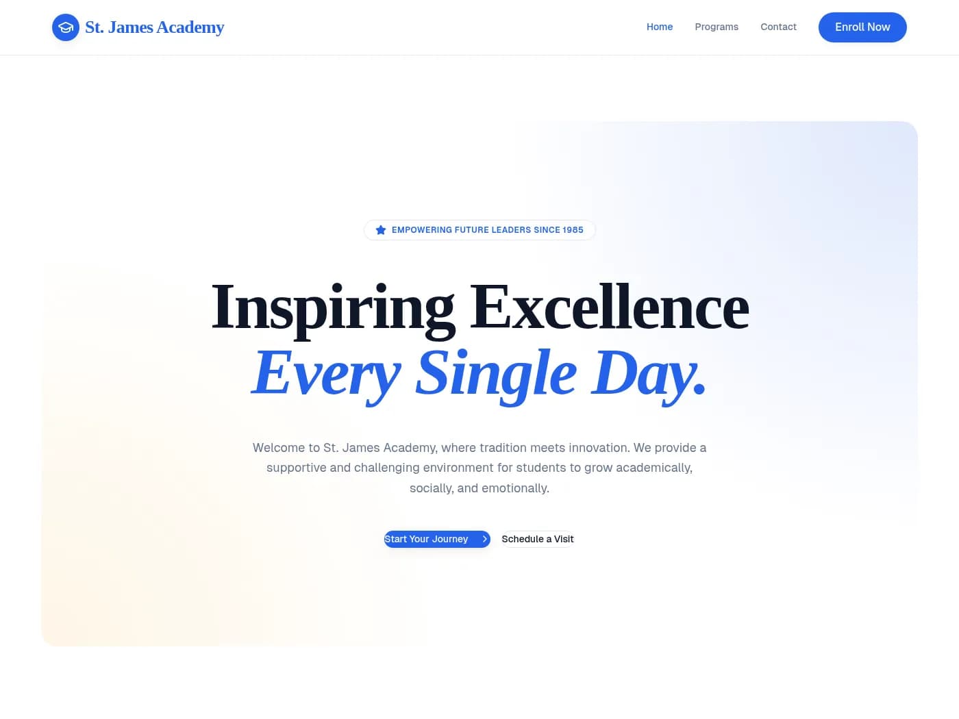 Modern School Website