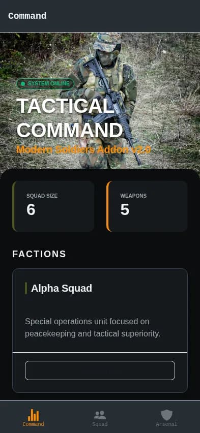 Modern Soldiers Addon