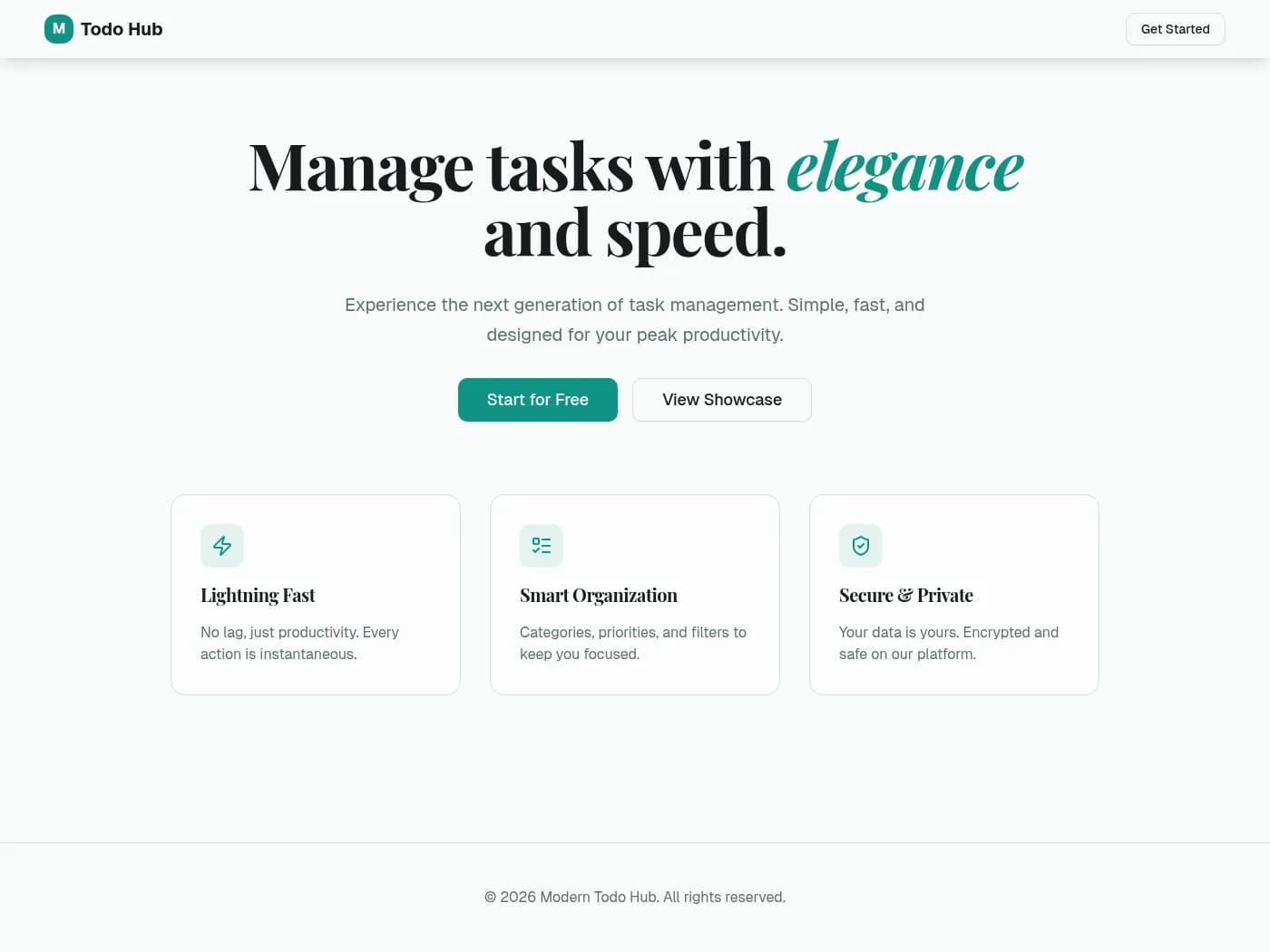 Modern Todo Hub