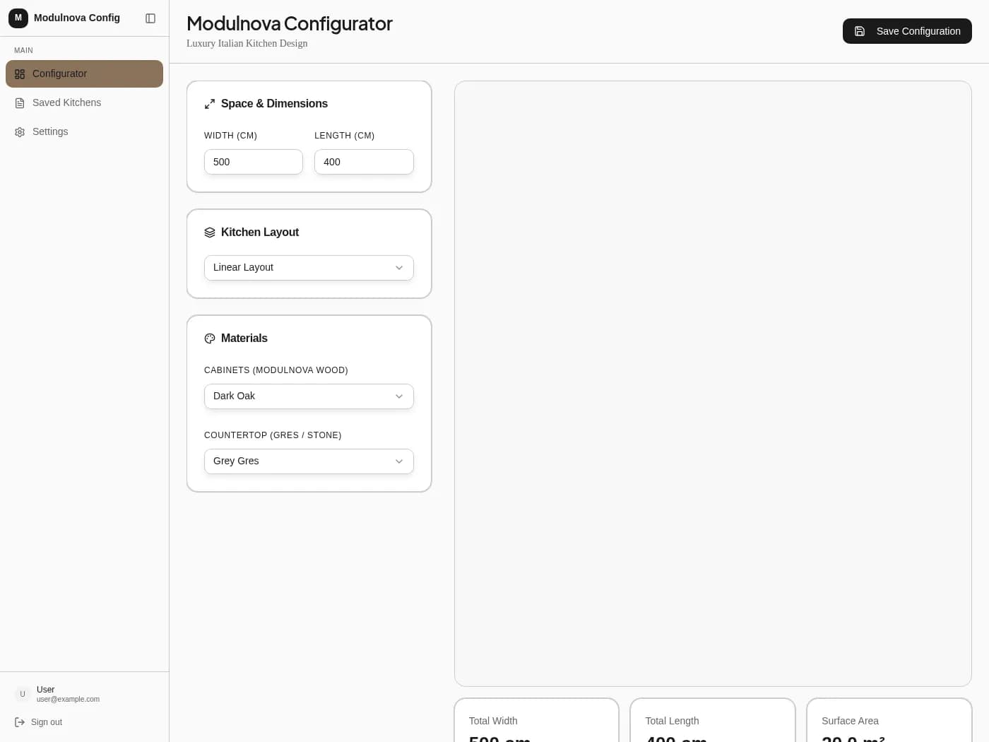 Modulnova Kitchen Config