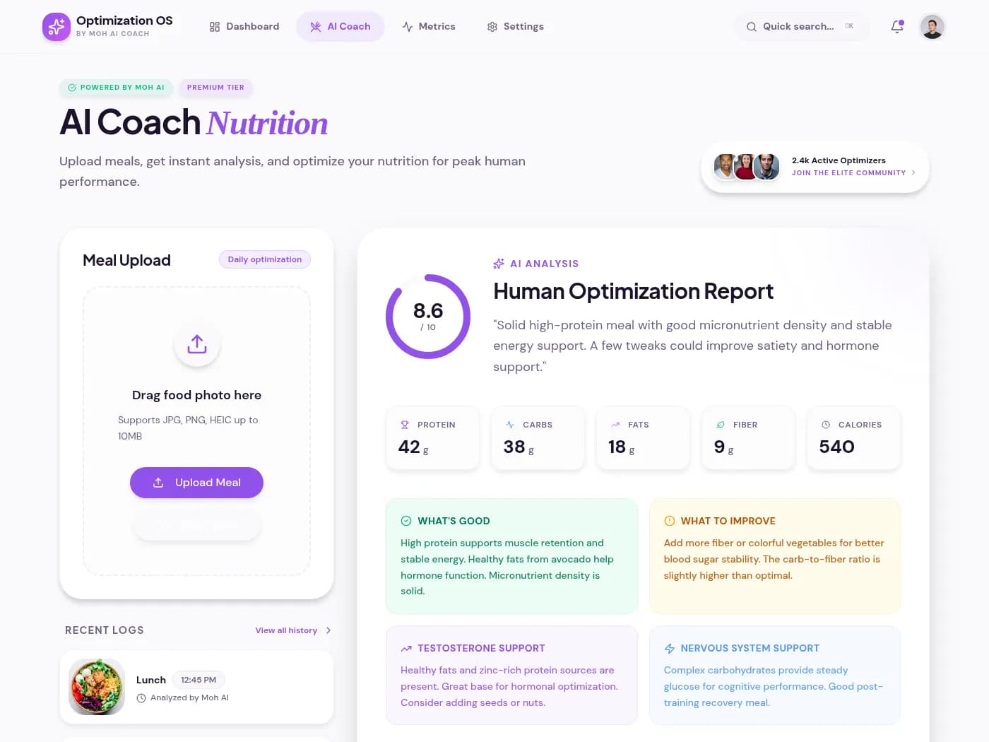 Moh Nutrition AI Coach