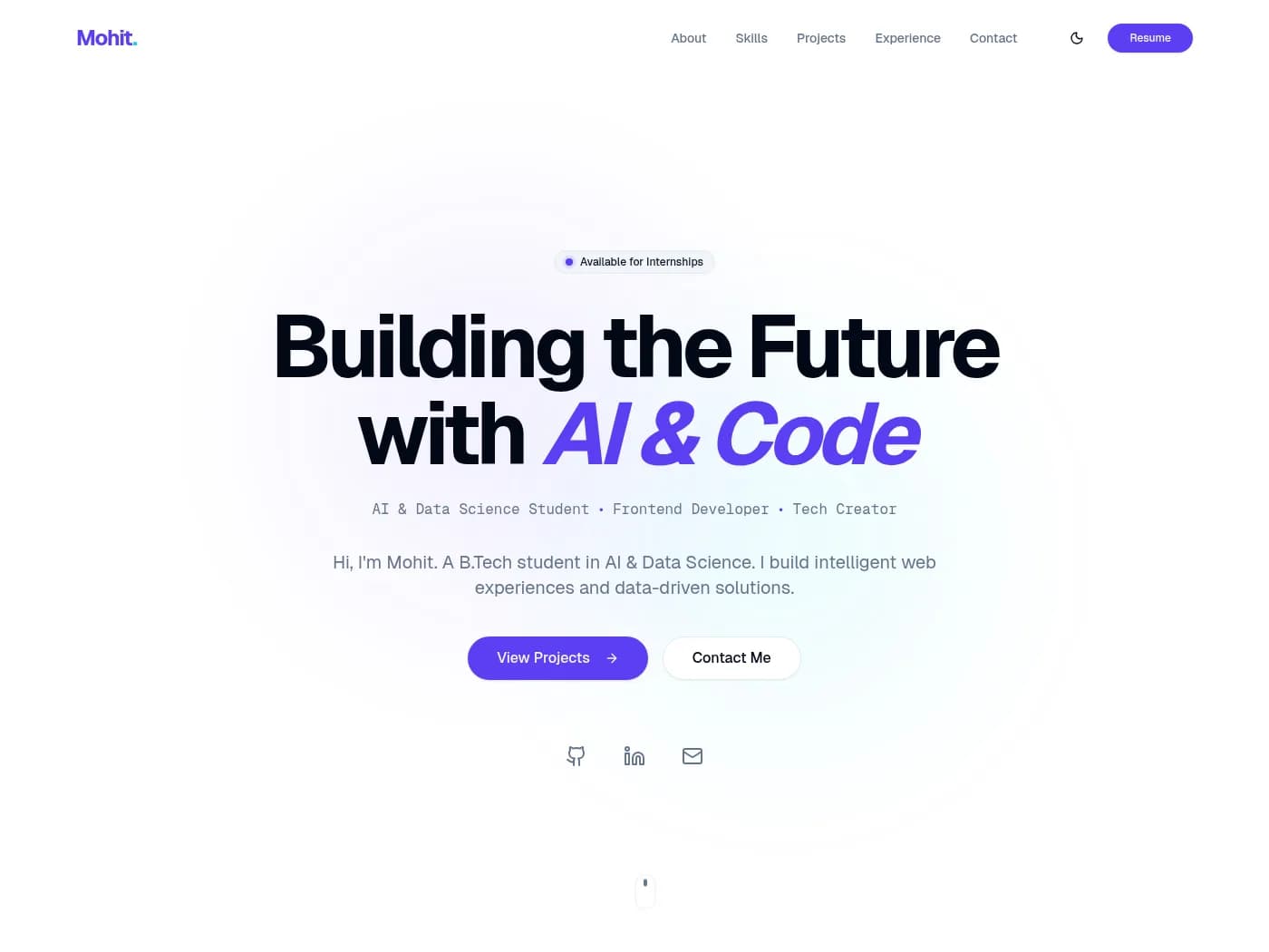Mohit AI Portfolio