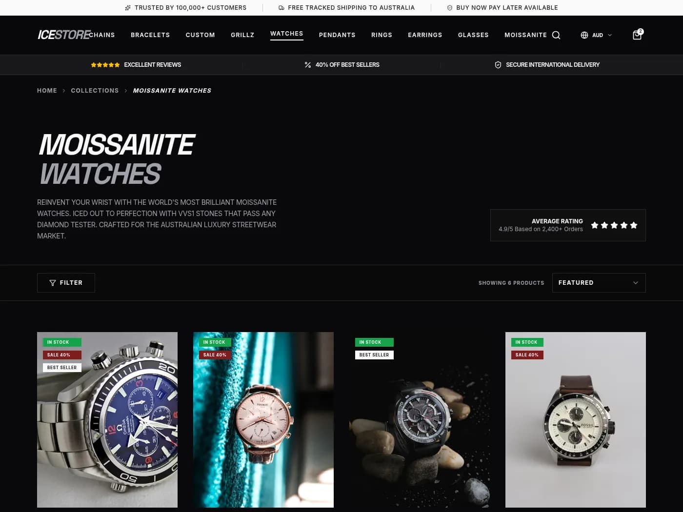 Moissanite Watch Storefront