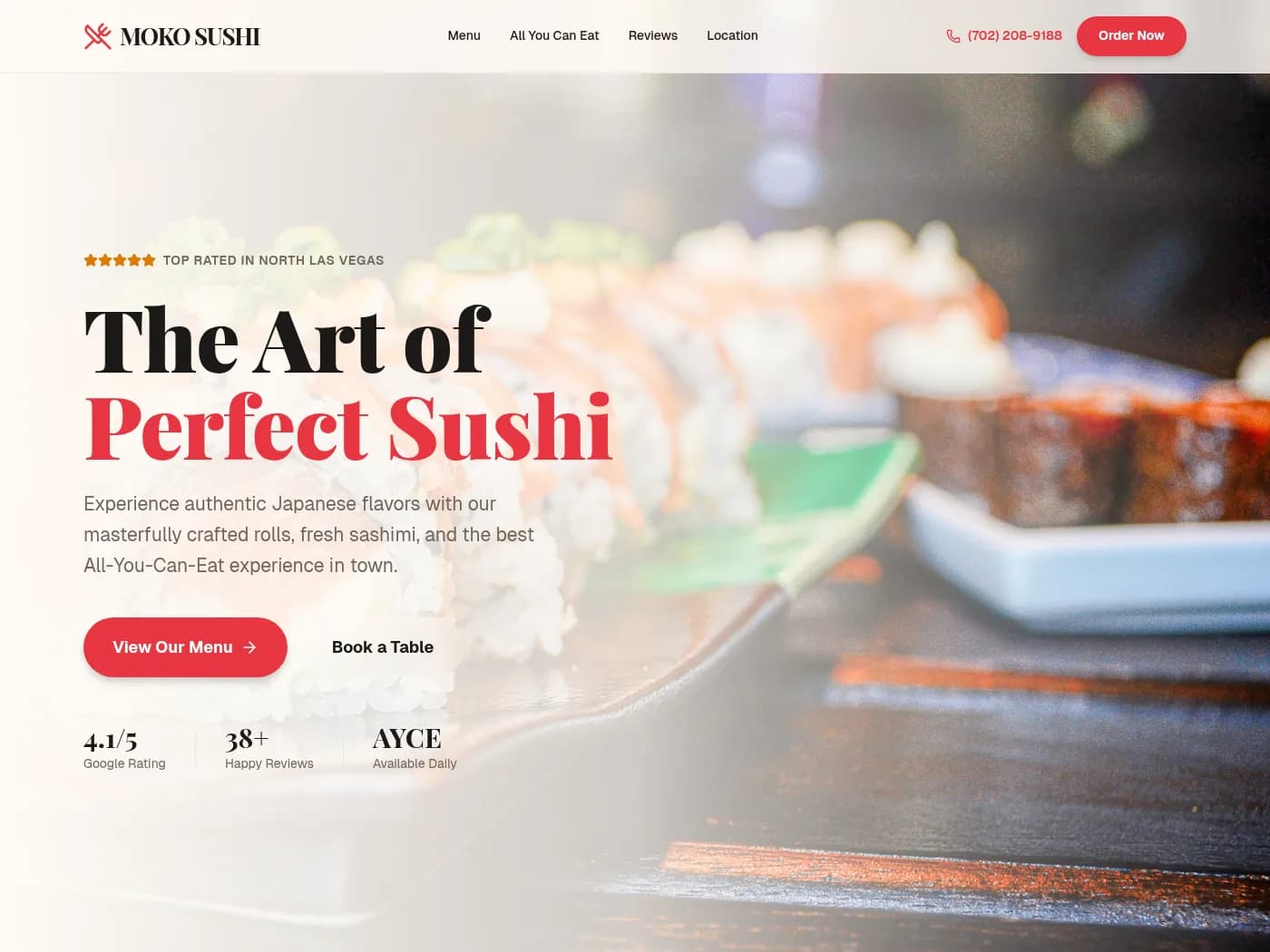 Moko Sushi Web Presence