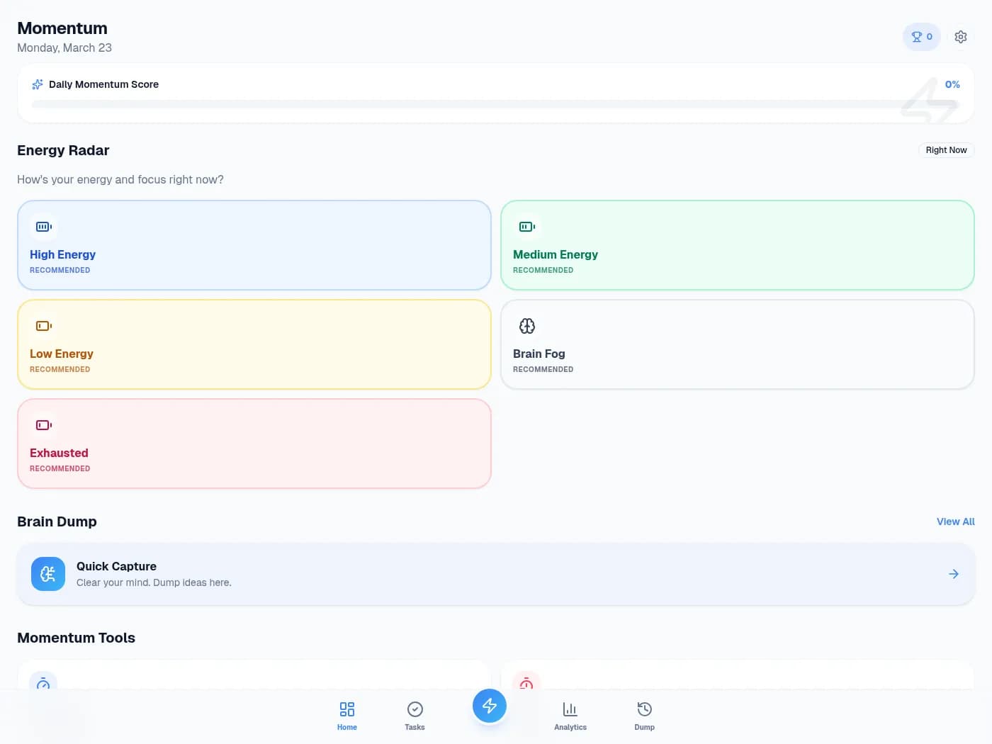 Momentum Productivity App