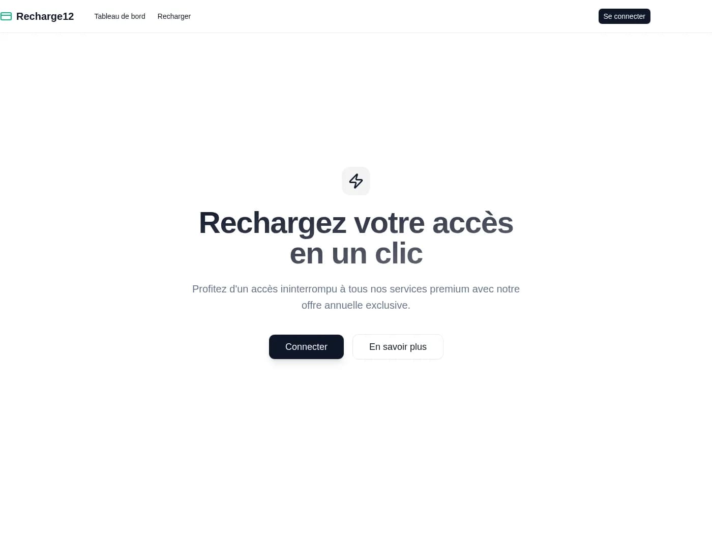 Mon Compte 12 Récharge