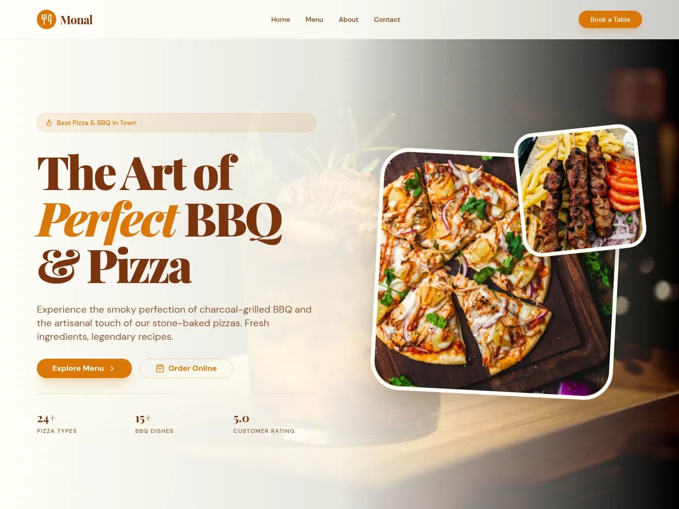 Monal Menu Website