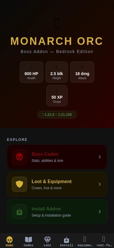 Monarch Orc Boss Addon