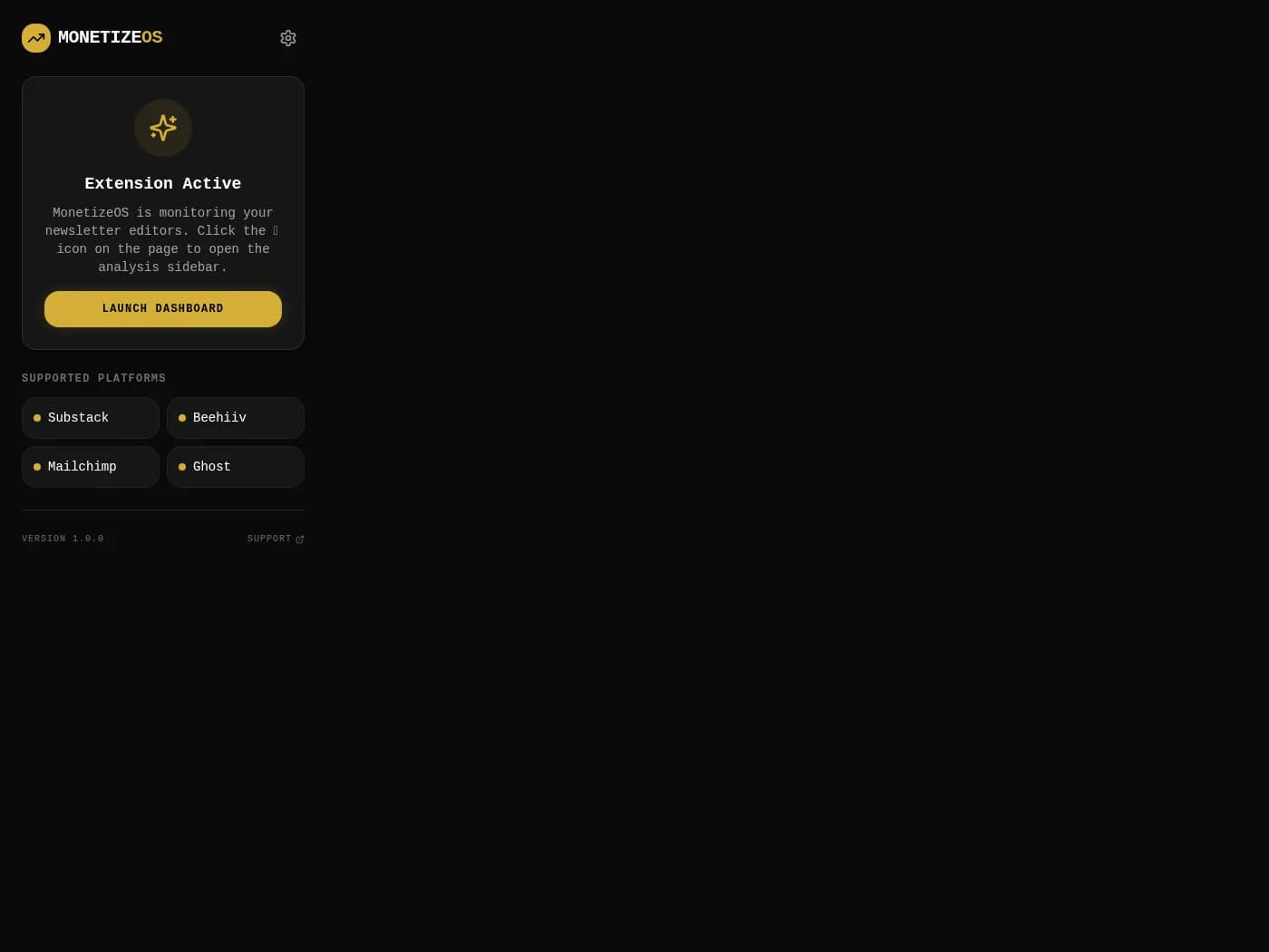 MonetizeOS Chrome Extension