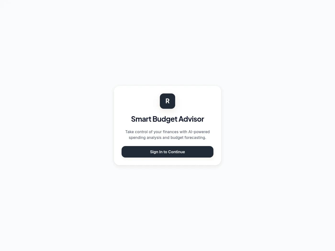 Smart Budget Advisor