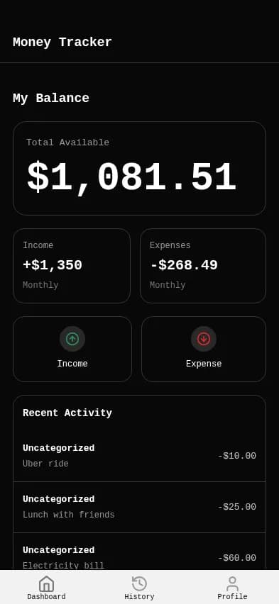 Money Tracker Mobile