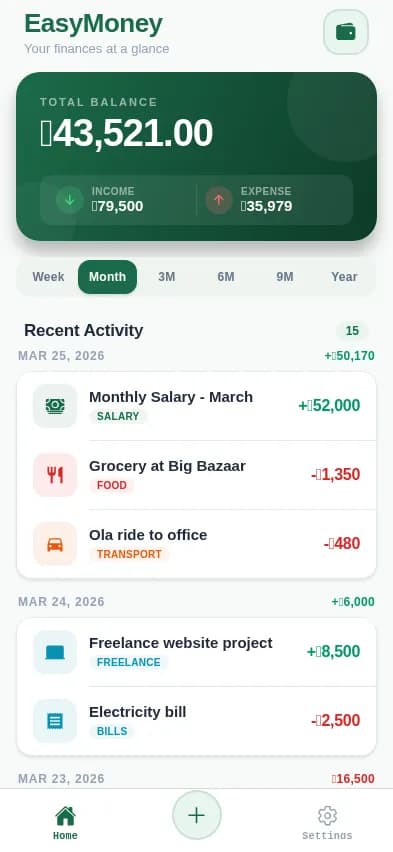 EasyMoney Tracker