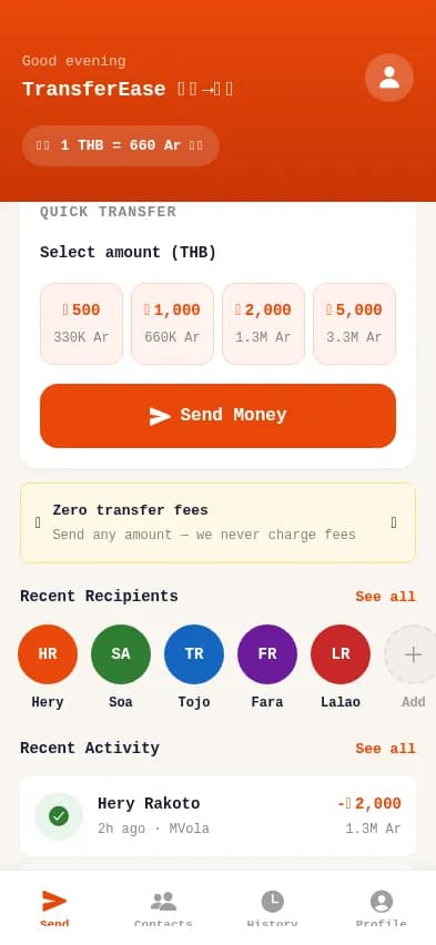 TransferEase Thailand-Madagascar