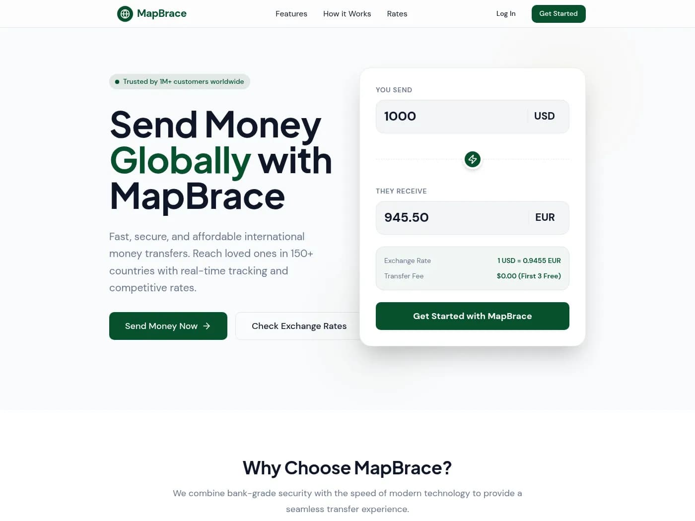 MapBrace Money Transfer