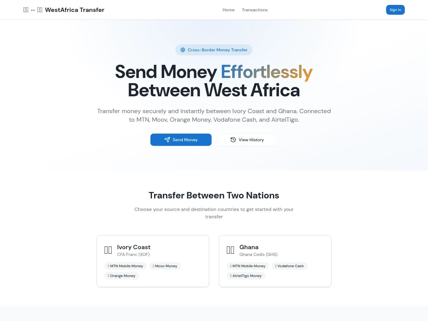 CIV-GH money transfer
