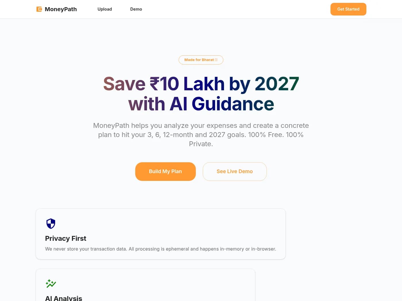 MoneyPath – AI Savings Guide
