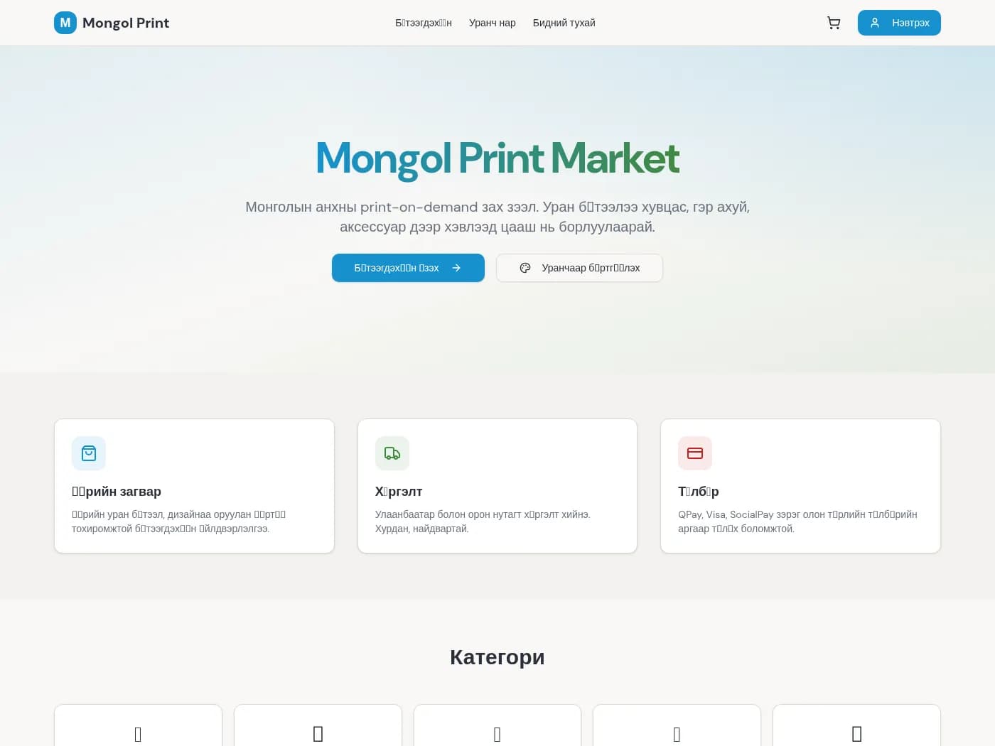 Mongol Print Market