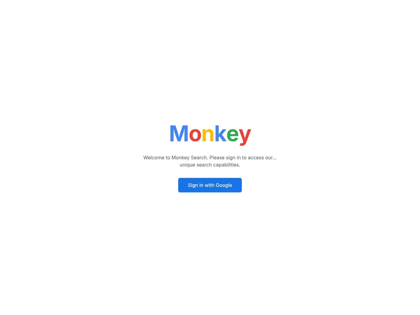 Monkey Search Clone