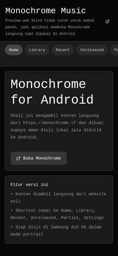 Monochrome Music Mobile
