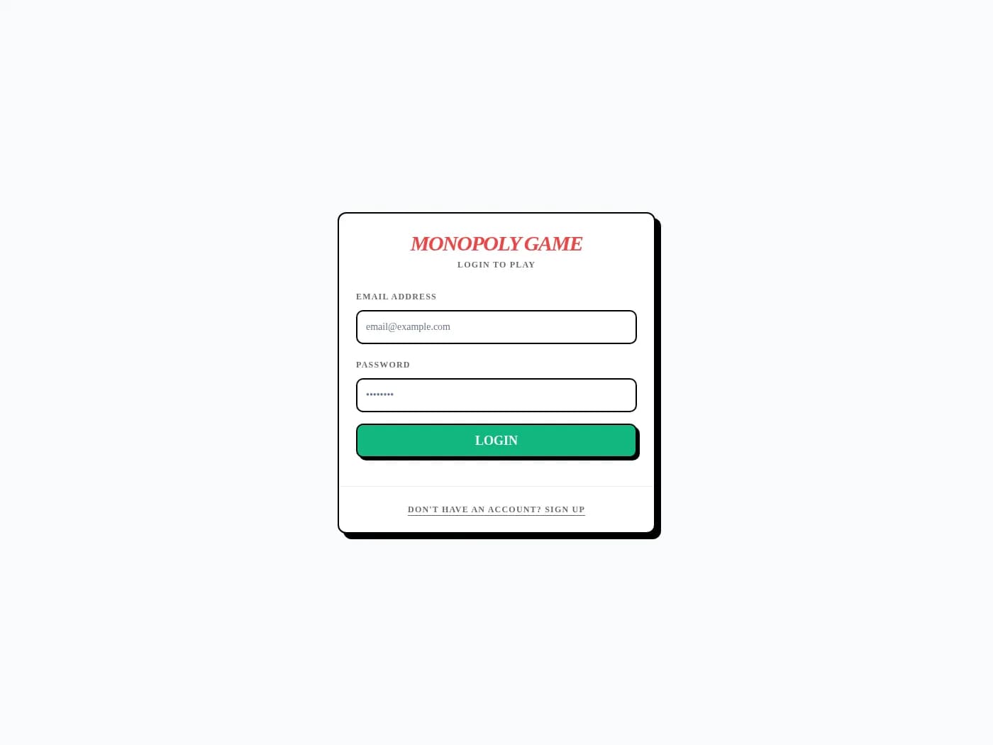 Monopoly Cards Game Site