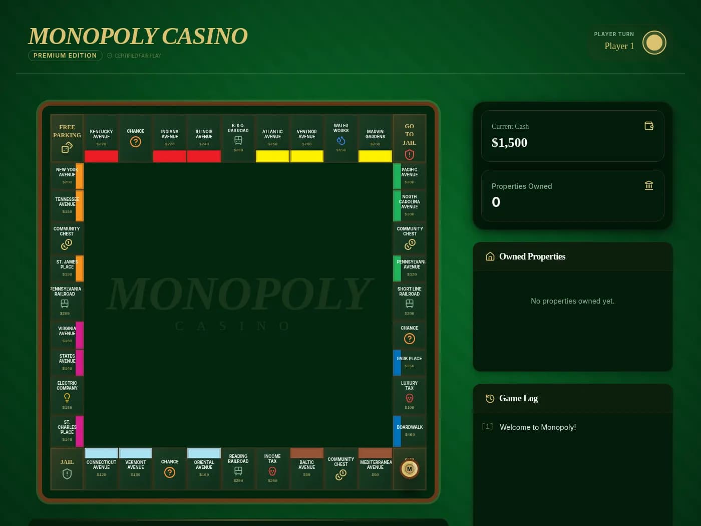 Monopoly Casino Board