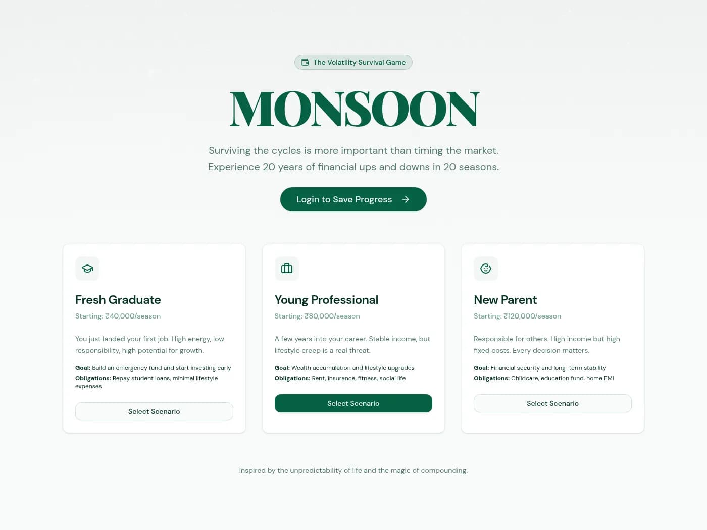 Monsoon: Volatility Survival Game