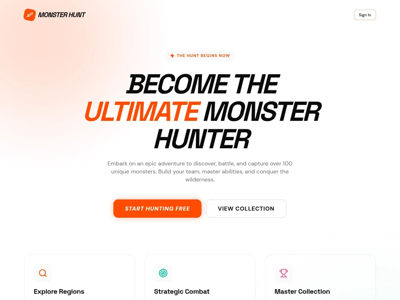 Monster Hunt Game