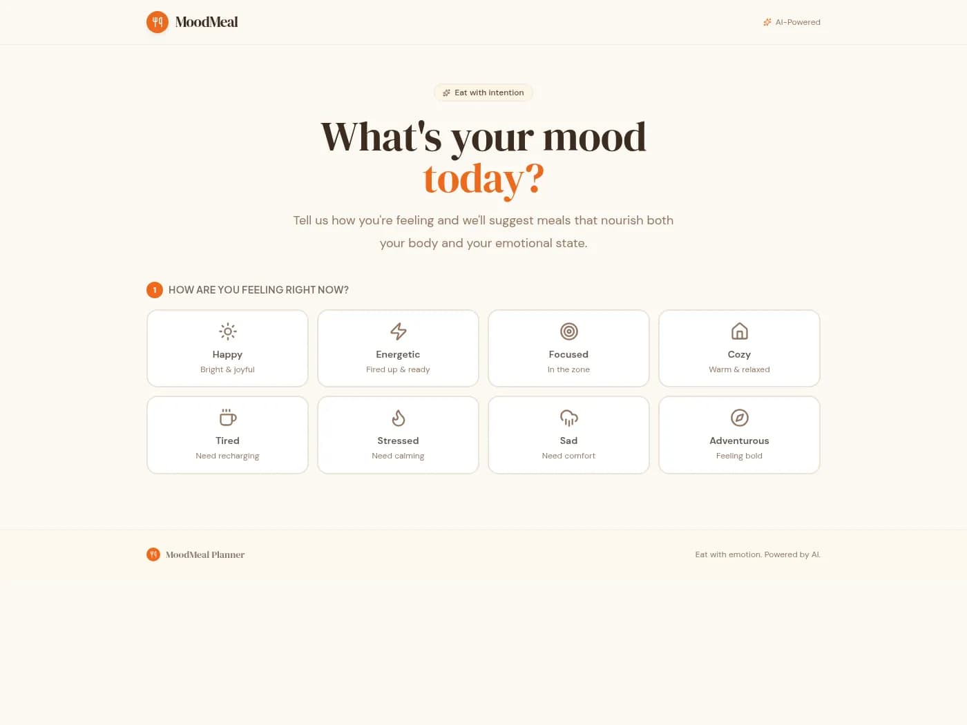 MoodMeal Planner